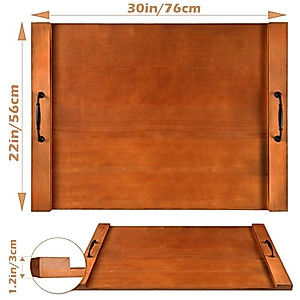 Calmbee Noodle Board Stove Cover, Premium Pine Wood Stove Top Covers for Electric Stove, 30" x 22" Wooden Gas Stove Cover Stovetop Cover - Used as Serving Tray or Sink Cover for More Usable Space