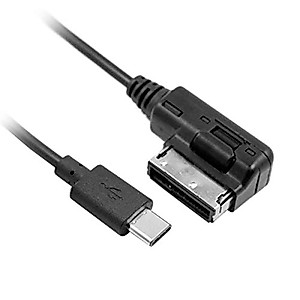 JSER Media in AMI MDI USB-C USB 3.1 Type-C Charge Adapter Cable for Car VW Audi 2014 A4 A6 Q5 Q7 0.35cm