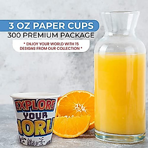 Art Kups [ 2.5 oz - pack of 300 ] Paper Cups - Small Recyclable Bathroom Cups | Disposable Mini Mouthwash Cups | Espresso | Rinse & Gargle Cups for Kids | Party Cups | Doesn't fit into Dixie dispenser