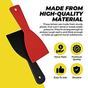 Qualihome Putty Knife Set | 6 Flexible Paint Scrapers for Spackling, Patching, and Painting
