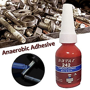 1pc 10g 242 Thread Seal Lock Glue Screw Blue Anaerobic Adhesive, Strength Anaerobic Oil Tolerant Threadlocker, for Bonding Various Metal Screws