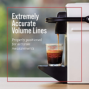 IMPRESA [2 Pack] Espresso Measuring Shot Glasses for Baristas or Home Use - Dishwasher Safe Espresso Shot Glasses 2oz