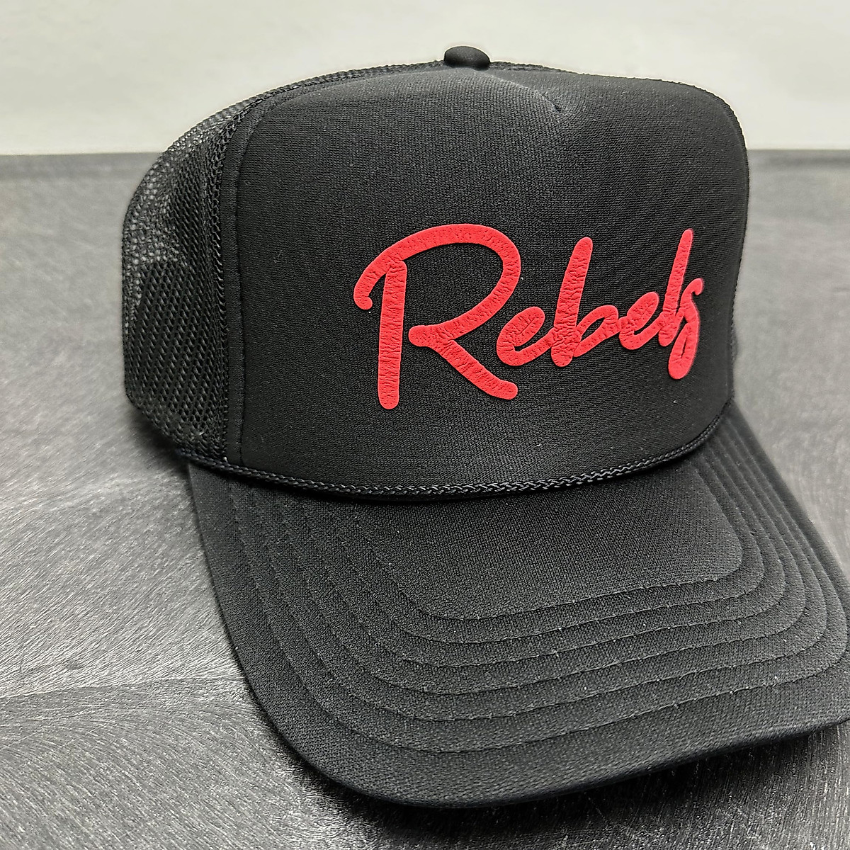 Custom Text Puff Print Trucker Hat Add Your Text Hat Personalized Trucker Hat