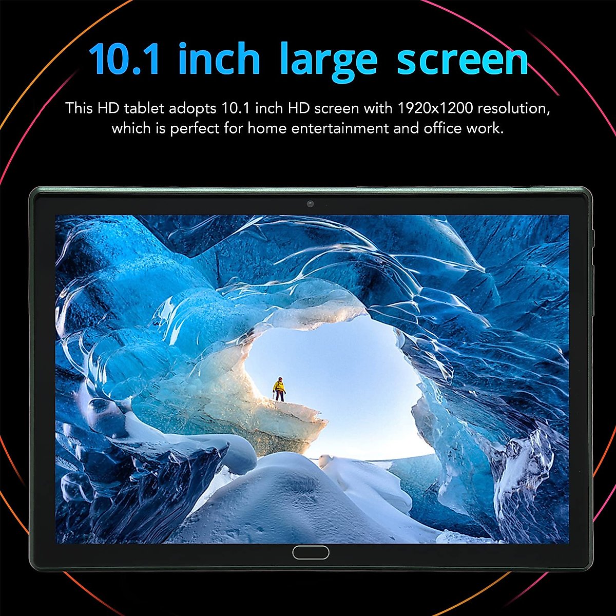 10.1 Inch Business Tablet for Android 11.0, 1920x1200 IPS 8 Core, 128GB ROM 8GB RAM, 5G WiFi Calling Cellphone Tablet with Night Reading Mode, for Learning, Working, US Plug (Green)