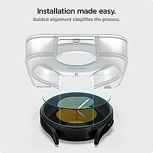 Spigen Tempered Glass Screen Protector [GlasTR EZ FIT] designed for Galaxy Watch 5 (44mm) / Galaxy Watch 4 (44mm) - 2 Pack