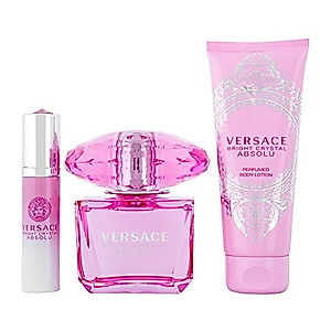 Versace 3 Piece Bright Crystal Absolu Gift Set Eau de Parfum Spray for Women