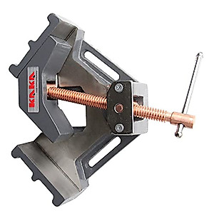 KAKA INDUSTRIAL AC-100 Angle Clamp, Solid Construction, 90 Degree Welding Angle Clamp, Heavy-Duty Cast-Iron Angle Clamp Vice