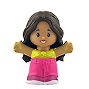 Replacement Parts for Fisher-Price Little People Barbie Dreamhouse Playset - HCF61 ~ Replacement Girl Doll Figure ~ Pink and Yellow Outfit ~ Brown Hair