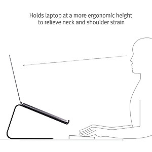 Twelve South Curve for MacBooks and Laptops | Ergonomic desktop cooling stand for home or office (matte black)