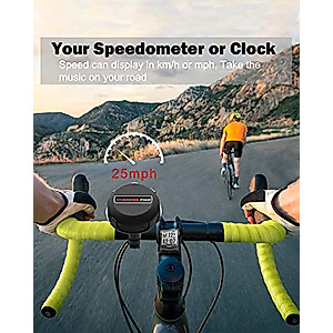 Inwa Portable Bluetooth Speaker, Bike Speaker with Speed Display, Wireless Speaker with 480 Mins Super Long of Playtime. Decent Sound, Compact Size and Loudness for Riding, Hiking, Showering, Golfing
