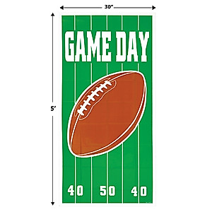 Game Day Football Door Cover Party Accessory (1 count) (1/Pkg)