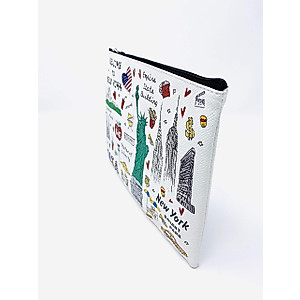 Girls & Women Large Fashion Cute New York Souvenir Zipper pouch Travel Cosmetic Bag Hand Bag Makeup Purse (JP-330133B)