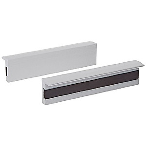 Yost Vises MA-350 Universal 5" Magnetic Aluminium Vise Jaw Caps Smooth Serrated Vise Jaw Cover Jaw Cover fits 5" Inch Vise Easily Attach with Magnet Strip - No Bolts Needed (1 Pair)