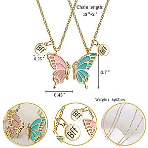 Blingsoul Butterfly Necklaces for Women - BFF Necklace for 2 Matching Butterfly Necklace Women Couples Best Friend Jewelry Gift | Gold Butterfly