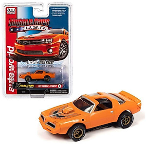 Auto World SC354-5O Xtraction 1977 Pontiac Firebird HO Scale Slot Car Orange