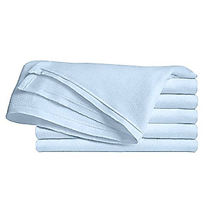 Clips N Grips Birdseye Flatfold Cloth Diapers, 12 Count (Baby Blue)