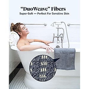 SUTERA - Exfoliating Shower Towel, Premium Japanese Scrub Wash Cloth, Deep Cleanse for Body Face, Microabrasion Duo Fibers Durable Quick Drying, Asian Spa Skin Care Bath Washclose, Extra Long Design
