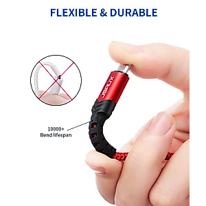 JSAUX USB C to USB Adapter, [0.5ft 2 Pack] Type C 3.0 OTG Cable On The Go Type C Male to USB A Female Adapter Compatible with MacBook Pro 2018 2017,Samsung Galaxy S20 S20+ Ultra S8 S9 Note 10 -Red