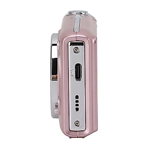 Teens Small Camera, 58MP 2.88 Inch IPS Screen 4K Digital Camera Automatic Beauty Mode 16X Zoom Slim and Lightweight for Vlogging (Pink)