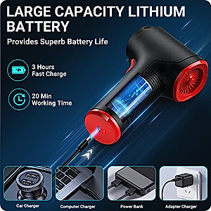 CSCL Handheld Car Vacuum Cleaner High Power Cordless, 120W Portable Wireless Car Vacuum Cleaner Rechargeable with Strong Suction & Air Duster, Mini Hand held Vacuum Cleaner for Car Home