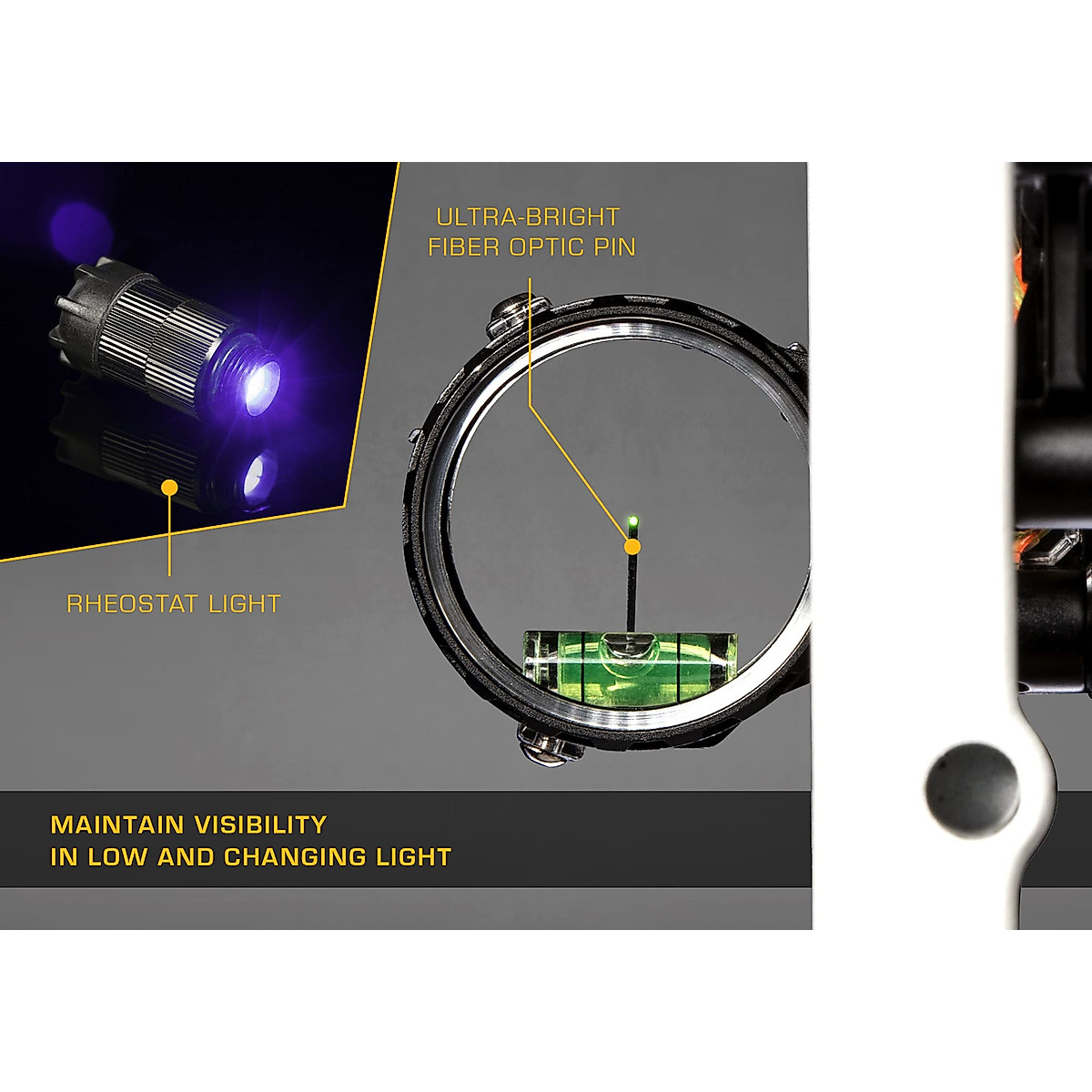 Trophy Ridge React One Pro Archery Bow Sight, Right Hand, 0.019 Pin