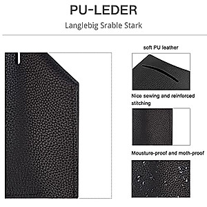 JanYoo Tissue Box Cover,Rectangle PU Leather Tissue Box Holder - Decorative Holder/Cover for Bathroom Vanity Countertop, Night Stands, Office Desk & Car 24X12.5X12.5cm - Black