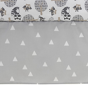 Bedtime Originals Little Rascals Forest Animals 3 Piece Crib Bedding Set, Gray/White