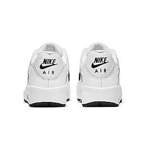 Nike Men's Air Max 90 G Spikeless Golf Shoes, White/Black, 12