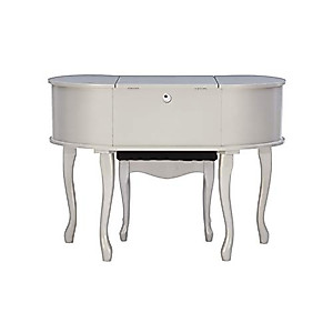 Linon Paloma Vanity Set, 30" x 40.5" x 19.25", Silver