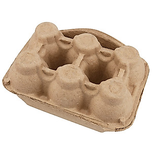 MUKLEI 50 PCS Paper Egg Cartons, 6 Egg Cartons Pulp Egg Cartons for Kitchen, Farm, Market, Travel and Transport, Brown