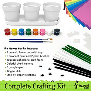 Fairy Jar Kit & Flower Pot Kit Bundle -Fun DIY Arts and Crafts Project for Kids Ages 6 7 8 9 10 11 12 - Great Gifts for All Occasions
