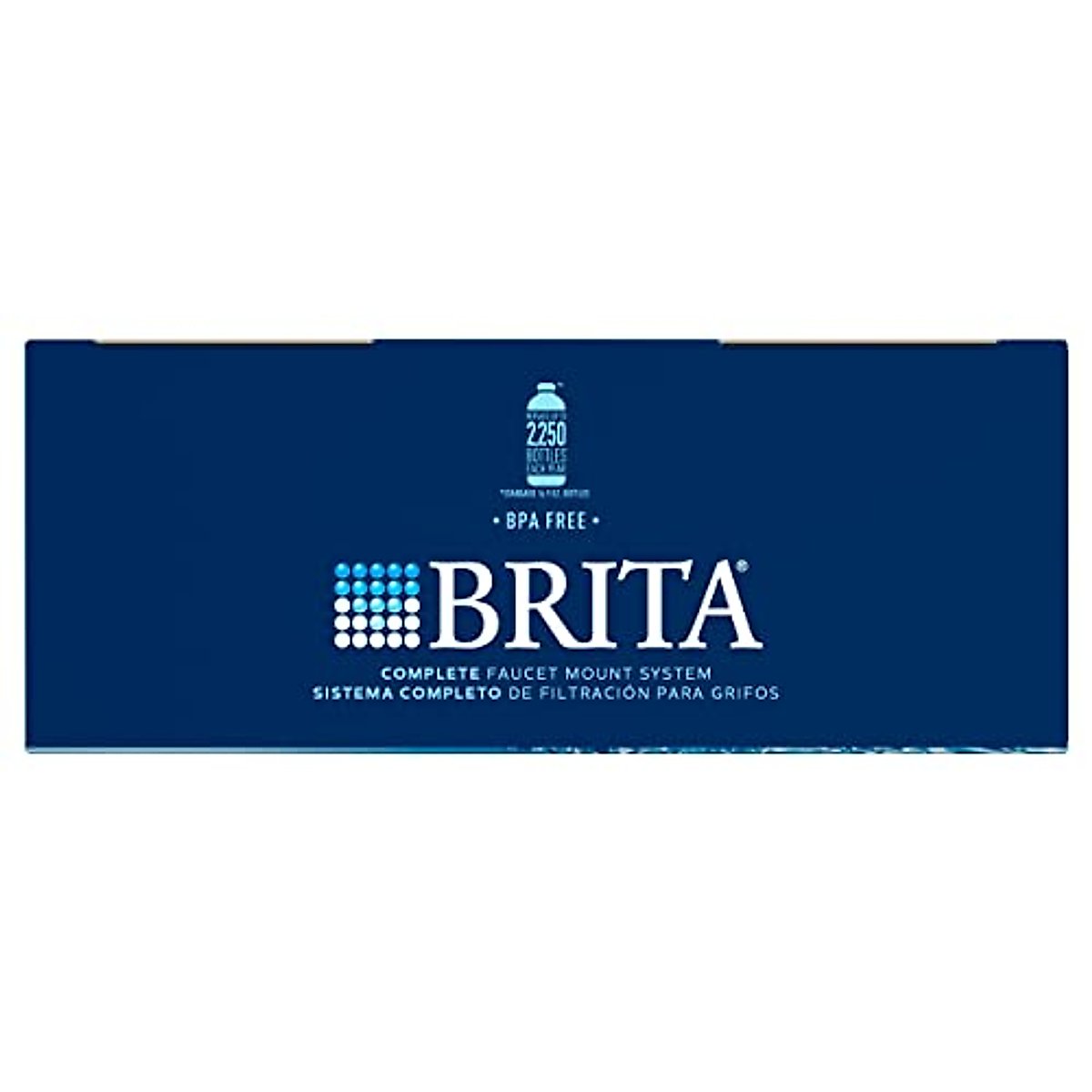 Brita Faucet Mount System, Water Faucet Filtration System with Filter Change Reminder, Reduces Lead, Made Without BPA, Fits Standard Faucets Only, Elite Advanced, White, Includes 2 Replacement Filters