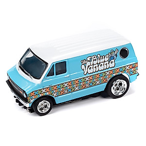 Auto World 4Gear 1973 Dodge Van (3 Car Set) (AW Exclusive) Slot Cars HO Scale