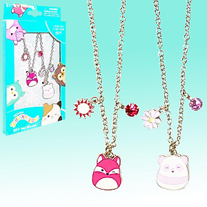 LUV HER Squishmallow Premium BFF Necklaces -Squishmallow Better Girls Jewelry - one Squishmallow for you one for your BFF - Ages 3+