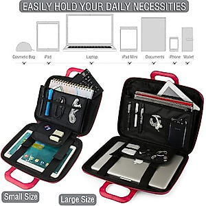 12 13 Inch Laptop Sleeve Hard Shell Case Shoulder Bag for Women for iPad Pro 13/Air 13/Pro 12.9, Surface Pro X/9/8/7, Galaxy Tab S9+/S8+/S7 Plus