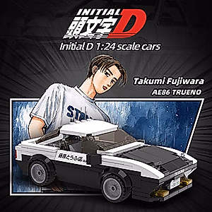 dOMOb Toyota AE86 Trueno – Initial-D 25-th Anniversary – CADA Bricks Toys for 8+ Age Kids & Adults – Realistic Car Model 1:24 Simulated Build – 280 Bricks or Blocks – for Boys, Hobbyist, Collector
