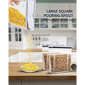 FreshKeeper 14PCS Airtight Food Storage Containers - 2PCS Cereal Containers Storage - Ideal for Cereal, Flour and Sugar Storage