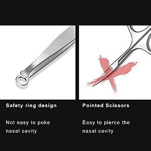 Nasal Clippers for Men/Women - Nasal Hair Trimmer - Universal Nose & Ear Hair Trimming Tweezers - Facial Manual Clippers (1 Pack Stainless Steel)