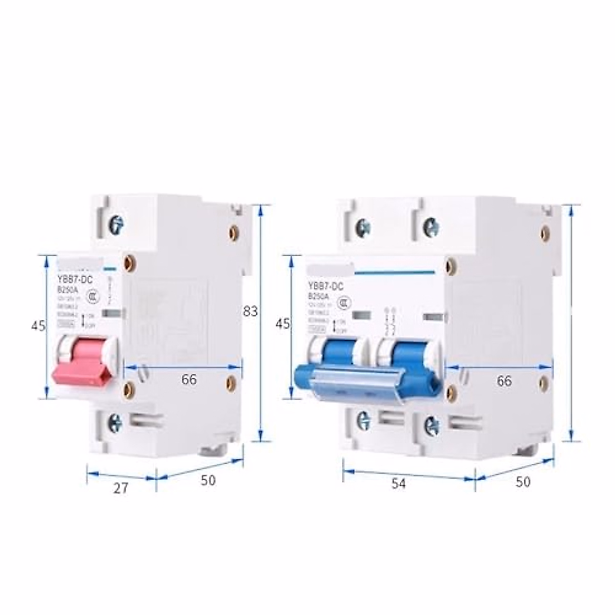 1PCS Solar Battery Circuit Isolator DC Circuit Breaker 1P 2P 12V 24V 60V 72V 96V Mini Protection Switch 80A100A125A150A200A250A (Size : KL4-2b, Color : 150A)