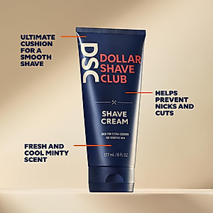Dollar Shave Club | Shave Cream 6 ounce (2 Pack) | Hydrating Shaving Cream for Sensitive Skin