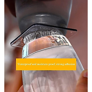 Juroicessry 10Pcs Transparent Wall Mounted Replacement Sticky Pads for Kitchen Bathroom Shower Caddy Organizer Rack Holder Nail Free Adhesive Hooks (Double-Sided Sticker) Shower Accessories