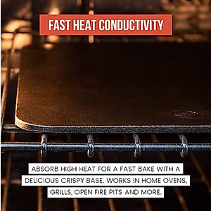 Chef Pomodoro Pizza Steel for Oven, 13 x .25 Thick, Baking Steel for Oven, Baking Steel Pizza Stone for Grill and Oven, Original Baking Steel, Artisan Steel (13-Inch)