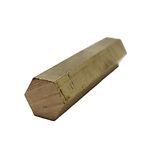 KOFSOL GZ Brass Hexagonal Bar, 1PCS Hex Hexagon Rod 100mm/150mm/200mm (Color : 8x100mm 1pc)