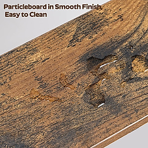 YATINEY Coffee Mug Holder for Counter, 2 Tier Mug Tree Rack, with 8 Hook and 2 Open Shelves, Vintage Mug Holder Stand for Home Kitchen, Rustic Brown MH43BR