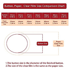Onemorello 800 PCS Button Maker Supplies, 0.98 inch / 25mm Button Parts Button Supplies, Approx. 1 in Blank Button Badge Parts with Blank Paper for Button Maker Machine Pin Maker Machine Button Press