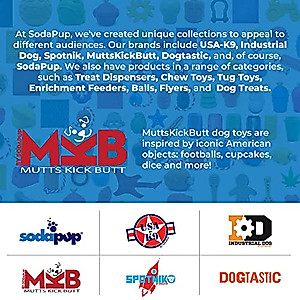 SodaPup MuttsKickButt Heart on a String – Durable Dog Tug Toy, Chew Toy, & Treat Dispenser Made in USA from Non-Toxic, Pet-Safe, Food Safe Natural Rubber for Bonding, Exercise, Training, & More