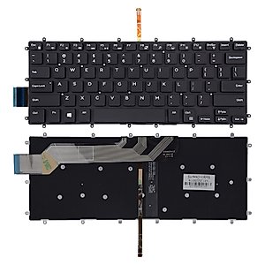 TLBTEK Backlight Keyboard Replacement Compatible with Dell Inspiron 13-5000 13-5368 P69G 13-5378 13-5370 13-7000 13-7368 13-7370 13-7373 13-7375 13-7378 13-7380 14-3480 14-3481 14-7000 Series Laptop