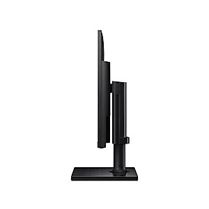 SAMSUNG FT45 Series 24-Inch FHD 1080p Computer Monitor, 75Hz, IPS Panel, HDMI, DisplayPort, USB Hub, Height Adjustable Stand, 3 Yr WRNTY (LF24T454FQNXGO),Black