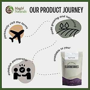 MagJo Naturals Dried Elderberry (1 Pound) Wild Harvest, Elder Berries, Elderberries Packaged in USA,