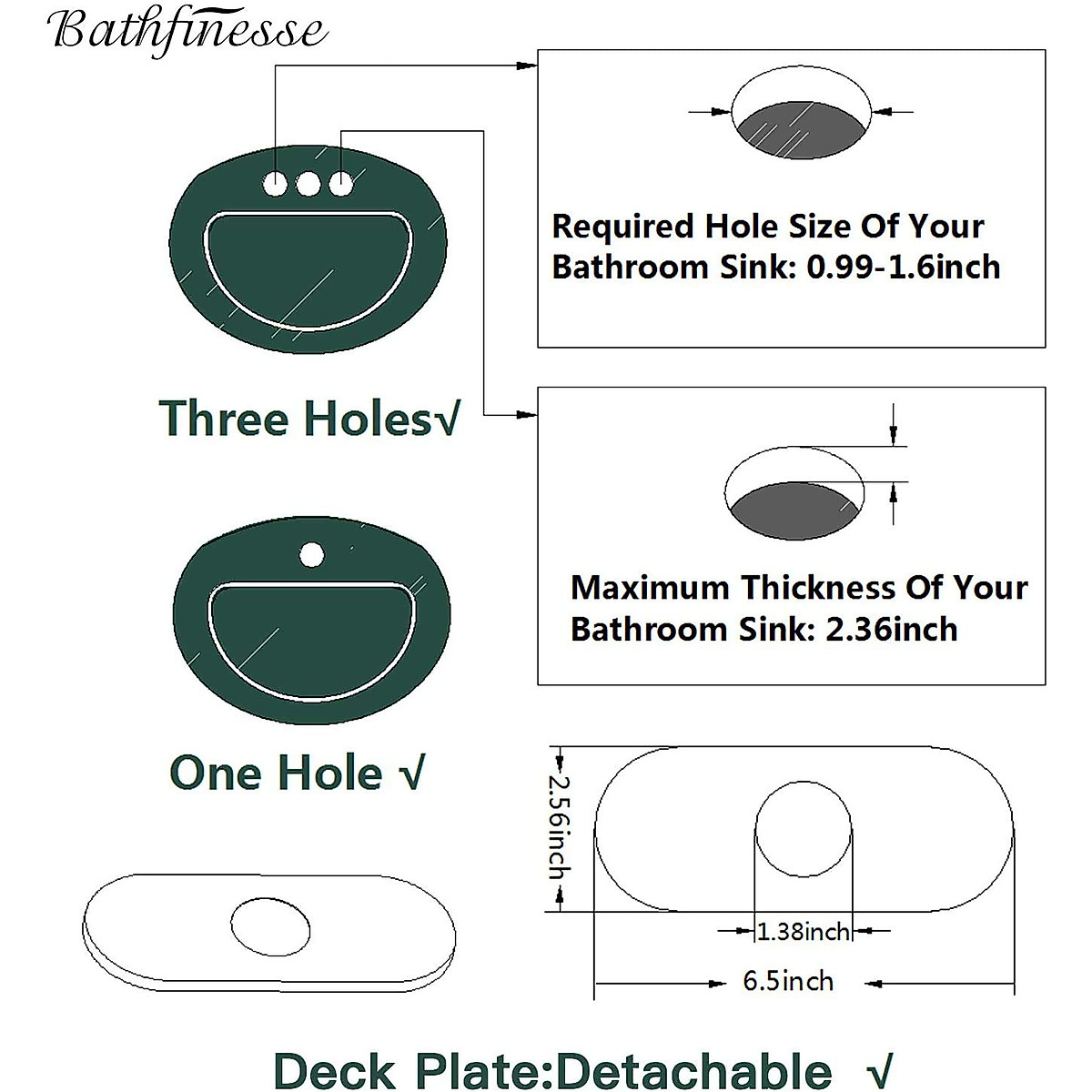 Waterfall Bathroom Faucet Chrome Bathroom Sink Faucets & Parts with Pop Up Drain Stopper with Overflow Single Handle Single Hole Vanity Commercial Trough Supply Lines Hose Lead-Free by Bathfinesse